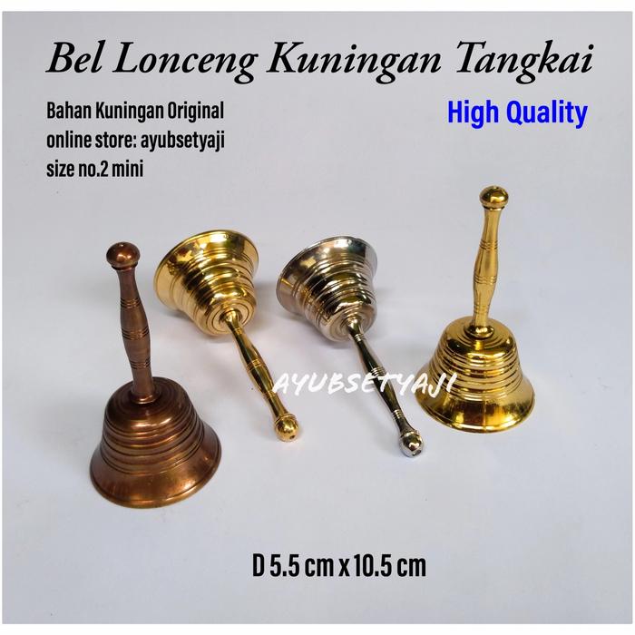 Jual Lonceng Tangkai Kuningan no 2 mini Bel panggil perawat eskrim ...