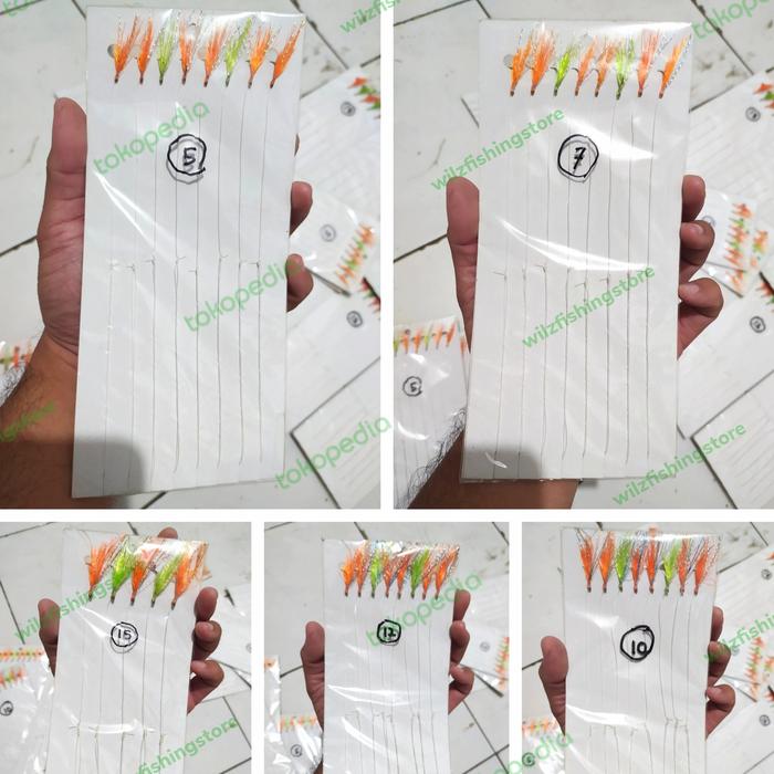 Jual Rangkaian Pancing Sabiki Kotrekan Sutra / Rintak Bulu / Kotrek ...