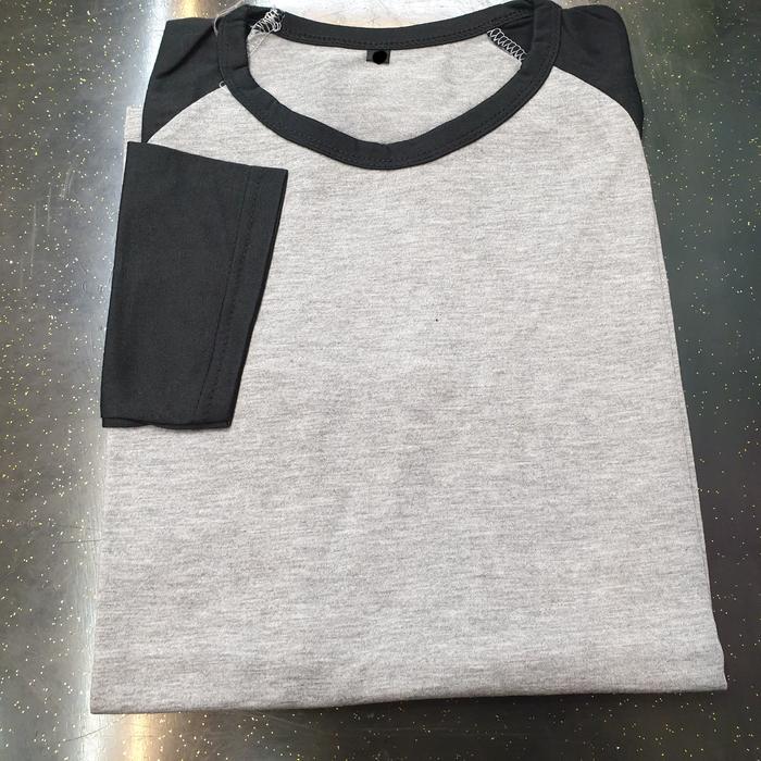 Jual Kaos Raglan Polos Lengan 3 Per 4 Warna Netral - Abu-Hijau, M ...
