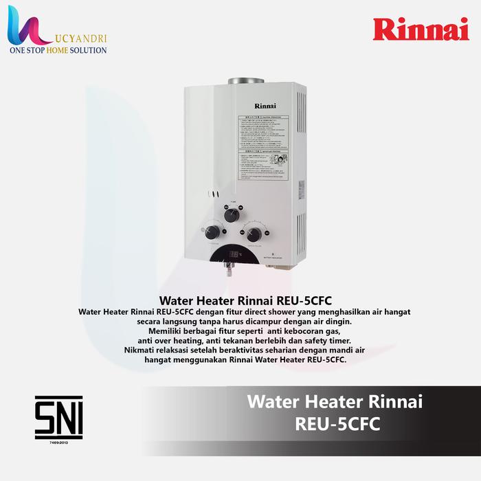 Jual Water Heater Gas Rinnai REU 5 CFC / REU 5CFC /pemanas air gas Rinai - Kab. Tangerang ...