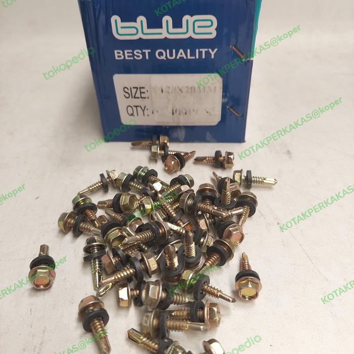 Jual Baut Roofing 12x20 mm per400/Blue Baut Roofing 2 cm per 400 pcs ...