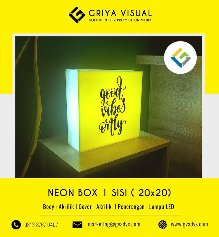 Jual NEON BOX 1 SISI 20x20 - Jakarta Selatan - griya visual | Tokopedia