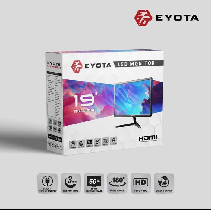 Jual Eyota Monitor LED 19 Inch VGA & HDMI New Panel Garansi Terjamin 1Tahun - Kota Medan ...