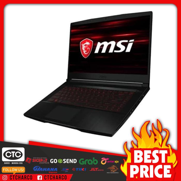 Promo MSI GF63-10SCSR-677 I7-10750H 8GB 512GB SSD GTX1650TI 4GB WIN10 BLACK Cicil 0% 3x ...
