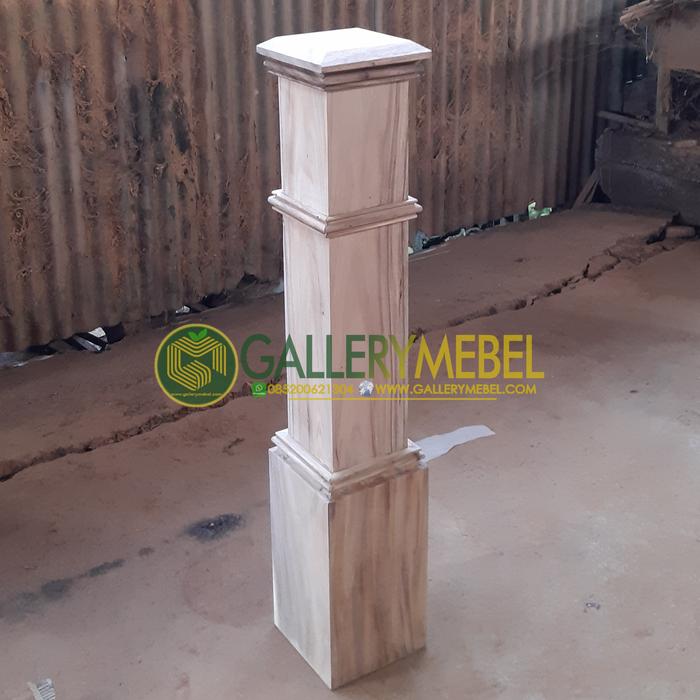Jual Tiang Penyangga Handrail Tangga, Pilar Railing Tangga Kayu Suar ...