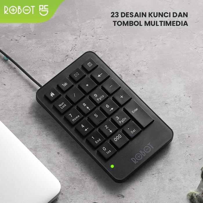 Jual ROBOT Keyboard Numpad Numeric Keypad Wired RK01 USB Numerik ...
