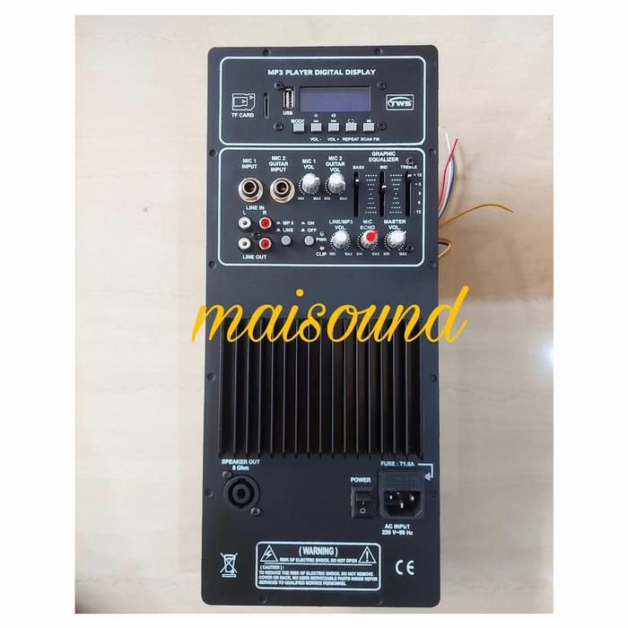 Jual POWER KIT MESIN SPEAKER AKTIF USB BLUETOOTH EQUALIZER 16x38 CM ...