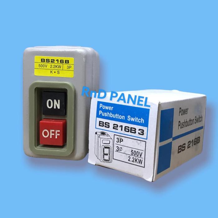Jual POWER PUSH BUTTON SWITCH BS-216 / BS216 3P 15A 2.2kw - Jakarta ...