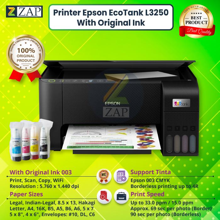 Jual Printer Epson L3250 Ecotank All in One Printer Wireless New ...