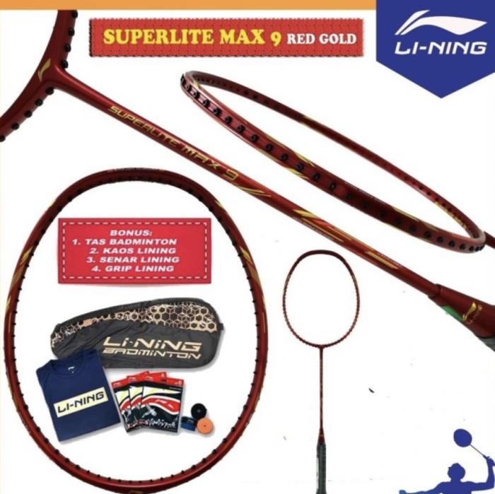 Jual Raket Badminton LINING SUPERLITE MAX 9 full set komplit Original ...