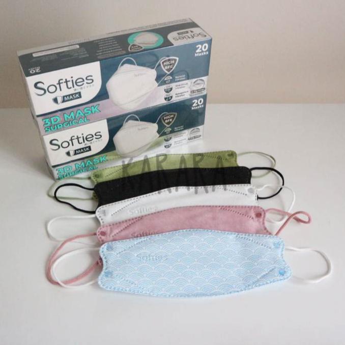 Jual Masker Softies 3d Mask Surgical 4ply - Kf94 - Putih Di Seller ...