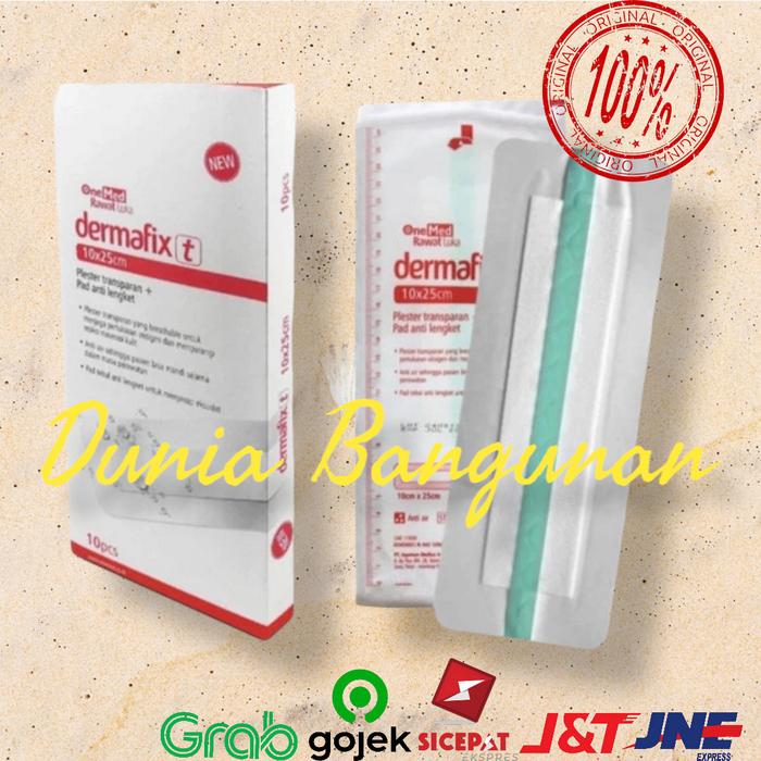 Jual Dermafix 10x25cm onemed isi 25 plaster transparan + pad anti ...