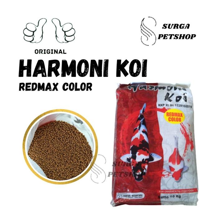Jual HARMONI KOI REDMAX COLOR Pakan Ikan hias Koi 10 KG PELET FISH FOOD ...