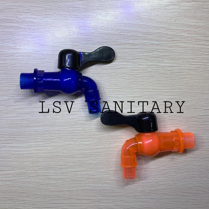 Jual kran keran air pvc engkol transparan / kran tembok Lotus 1/2 ...