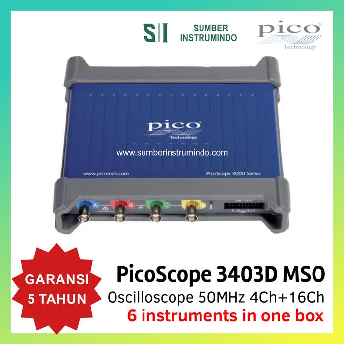 Jual PicoScope 3403D MSO Oscilloscope 50MHz, 4CH + 16 CH Logic Analyzer - Kota Bandung - Toko ...