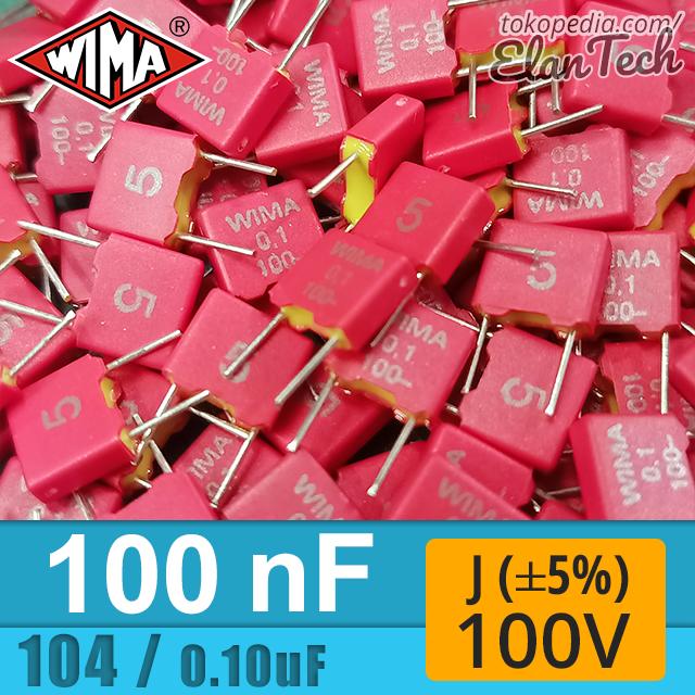 Jual Wima 100nF / 104 / 0.1uF J 100V Capacitor Kapasitor ElanTech - Jakarta Pusat - Elantech ...