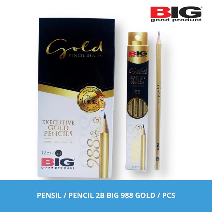 Jual Pensil / Pencil 2B 988 BIG Gold / PCS - Kota Denpasar - Bali ...