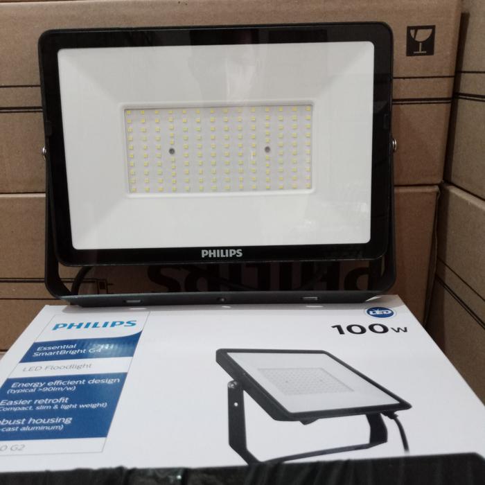 Jual Philips Led Flood Light 100W 220-240V SWB ID-6500K BVP 174 Putih ...