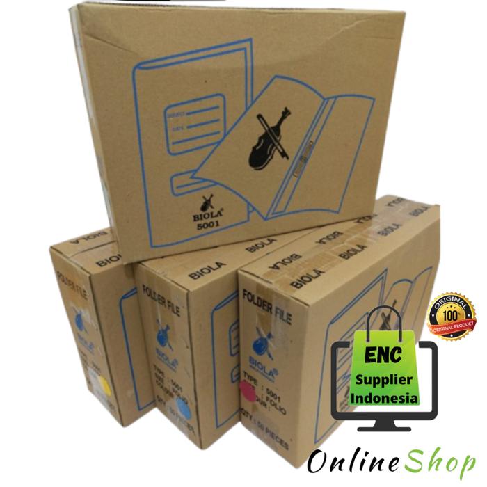 Jual 50 lembar Stopmap f4 kertas snel biola 5001 buffalo warna map per pak - bubblewrap, Biru ...