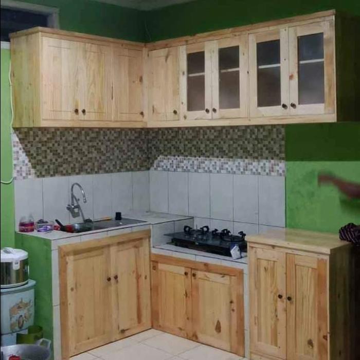 Jual kitchen set kayu jati Belanda / kitchen set minimalis / kitchen ...