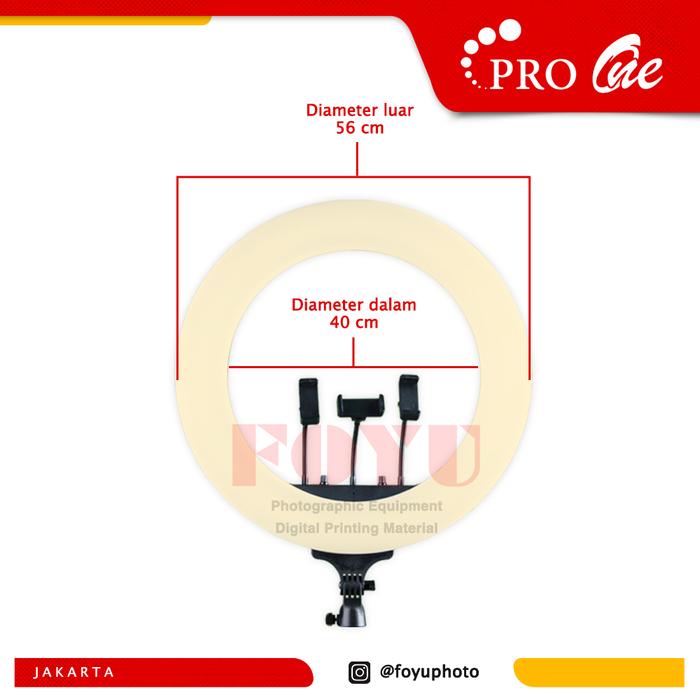 Jual Professional Led Bi-color 22 Inch Ring Light Pro One R-100l Di ...