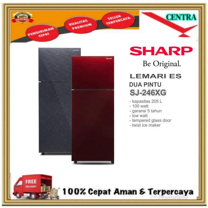 Jual SHARP KULKAS 2 PINTU SJ-24GXG / SJ 246 XG GLASS DOOR - Kota Cilegon - CENTRA ELECTRONIc ...
