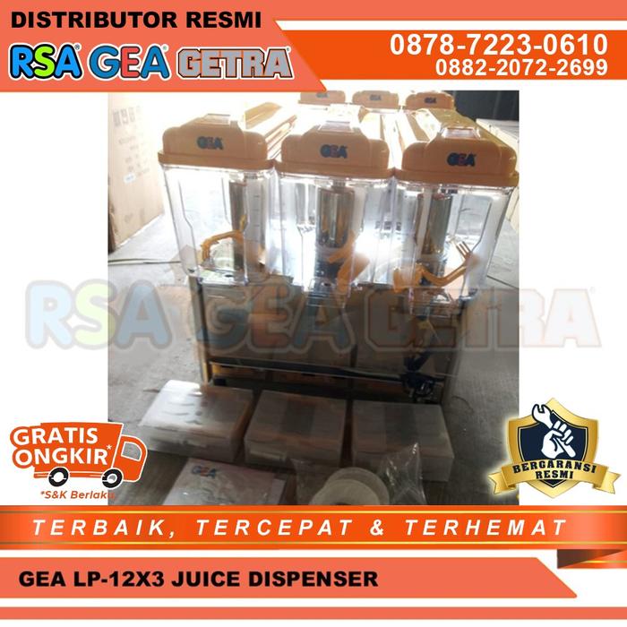 Jual Dispenser Pendingin Minuman jus 3 Tangki Gea LP-12X3 garansi 1 ...