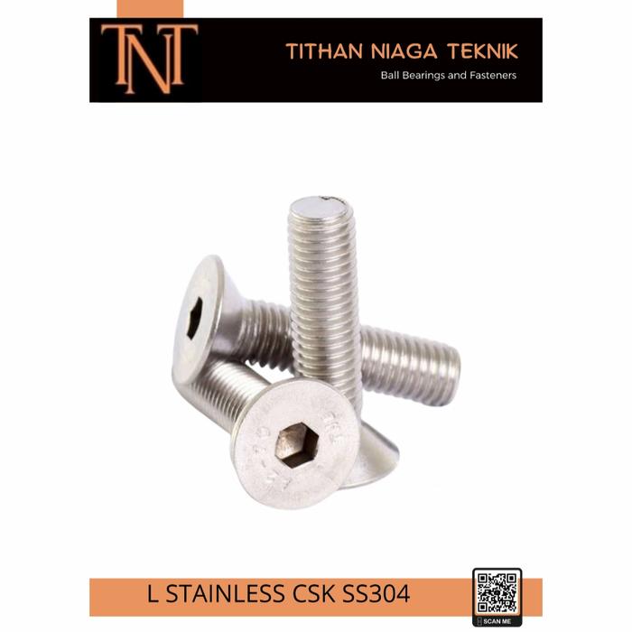 Jual Baut L stainless csk M16x50 drat 2.0 ss304 tepa taper VERSENG M16 X 50 - Kota Tanjung ...