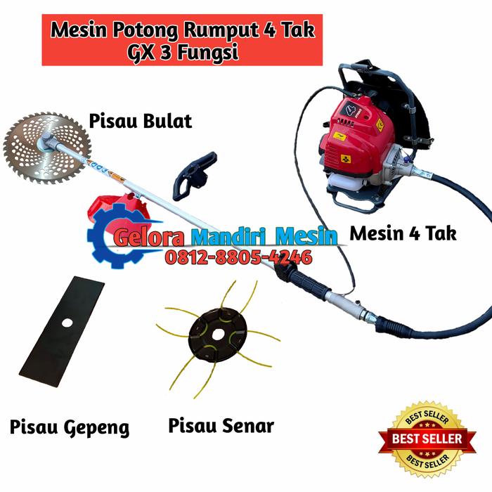 Jual Mesin Potong Rumput GX Komplit 3 Mata Pisau Engine Model HONDA 4 ...
