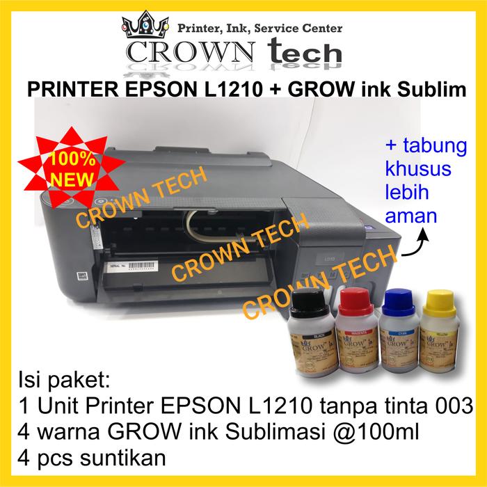 Jual Printer EPSON L1210 + tinta GROW SUBLIM, Sublimasi ink+ Packing ...
