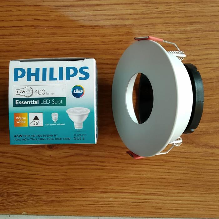 Jual pinhole mata kecil inbow Led philips mr16 4.5ww warm white body ...