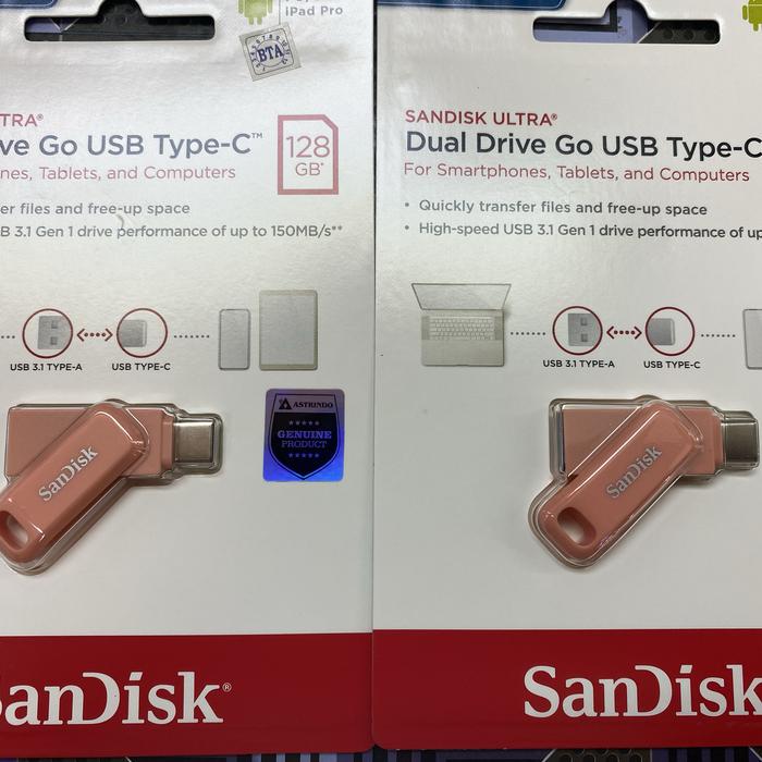 Jual Sandisk Ultra Dual Drive Go USB TYPE-C OTG 128GB USB 3.1 - Pink ...