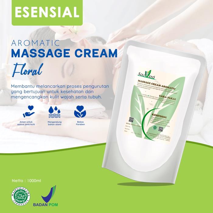 Jual Massage Cream Aromatic / Krim Pijat Spa Refleksi Hotel Refill 1 Liter - Wangi Floral - Kab ...