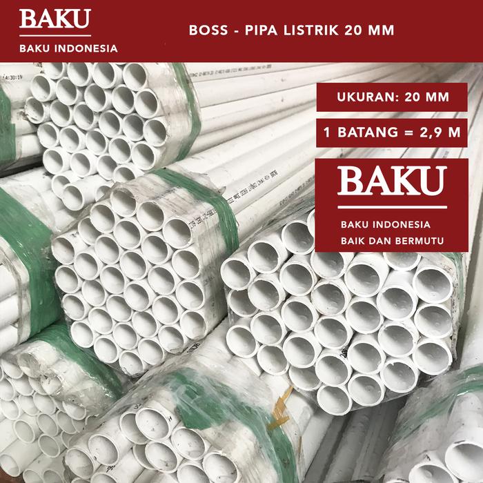Jual Boss Pipa Listrik 20mm / Pipa Listrik PVC / Pipa Conduit Boss 20mm ...