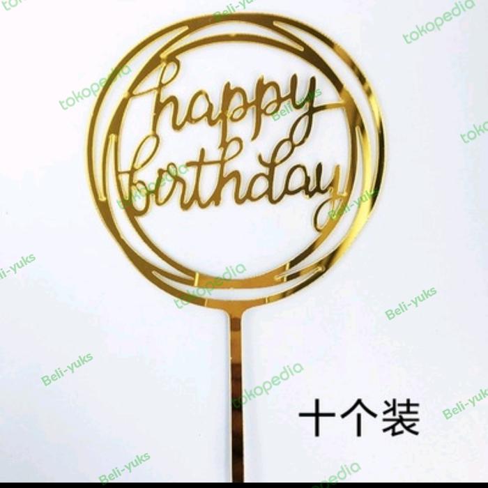 Jual Topper Happy Birthday Hiasan Tulisan Ultah cake - Kota Tangerang ...