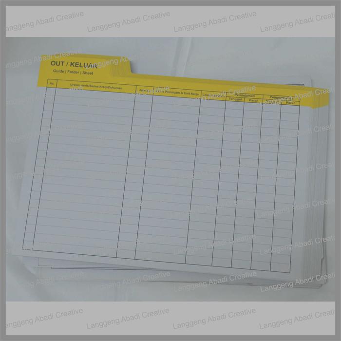 Jual map dokumen /map arsip /desain sesui instansi sekat arsip out ...