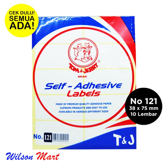Jual TOM AND JERRY NO 121 38 X 75 MM SELF ADHESIVE LABELS ISI 10 LEMBAR - Jakarta Barat - Wilson ...