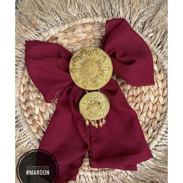 Jual SELENDANG CHIFFON || SELENDANG SIFON BALI WARNA WARNI - Kuning ...