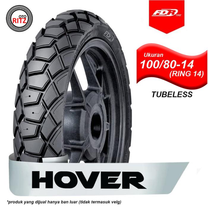 Jual Ban Motor Ring 14 FDR Hover 100/80-14 Tubeless - Ban Motor Matic ...