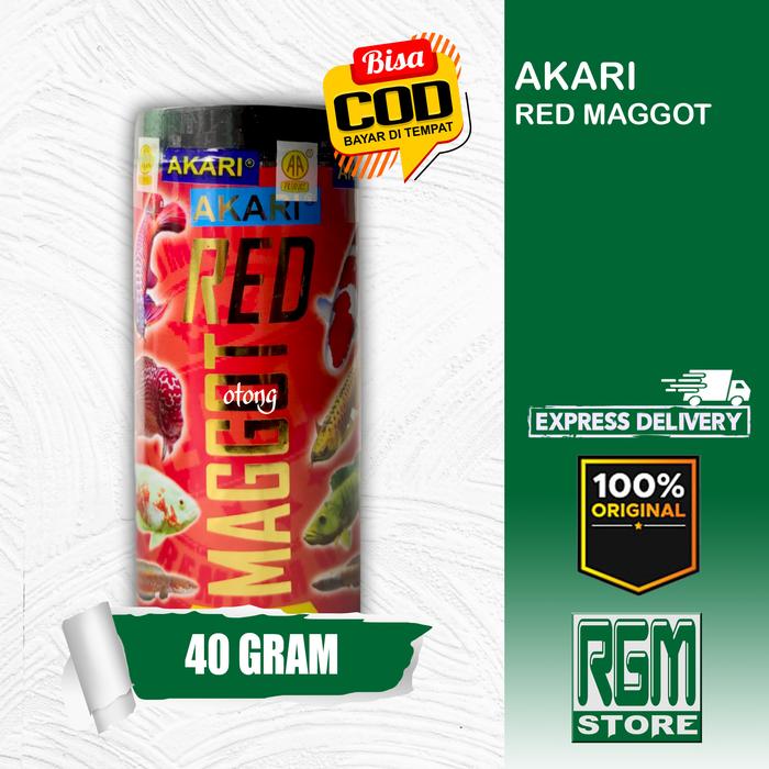 Jual AKARI RED MAGGOT 40gr PAKAN MAKANAN IKAN MAGOT ARWANA LOUHAN ...