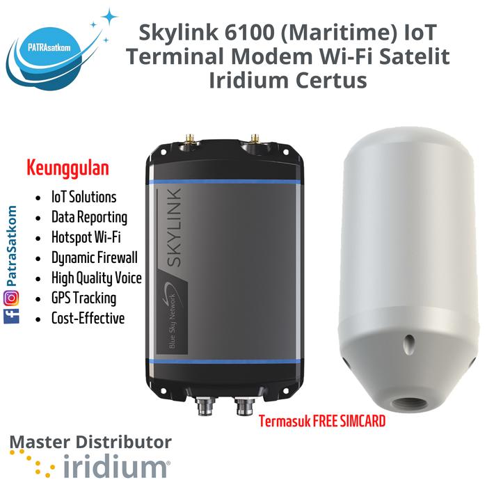 Jual Skylink 6100 (Maritim) IOT Terminal Modem Wi-Fi Satelit Iridium ...