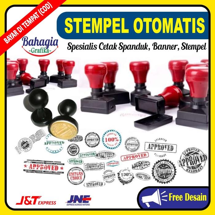 Jual Stempel Custom Flash Lunas Stampel Nama Logo Perusahaan Stamp Cap ...