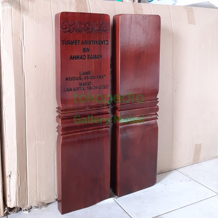 Jual Papan Patok Nisan Makam Tebal 8cm / Nisan Kuburan Kayu Jati Solid ...
