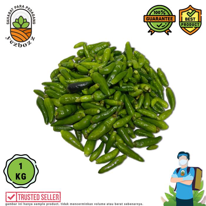 Jual Cabe Rawit Ijo / Hijau Petik per 1000 gram (1 Kg) - Jakarta Pusat ...
