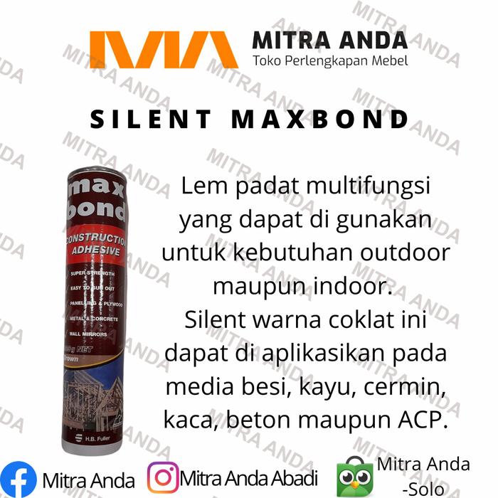 Jual LEM KACA/CERMIN SEALANT SILENT - MAXBOND - Kab. Sukoharjo - MITRA ...
