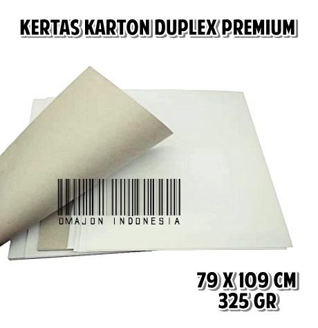 Jual Kertas Karton Duplex Plano / Karton Box Makanan Kue 325gr 79 x 109 ...