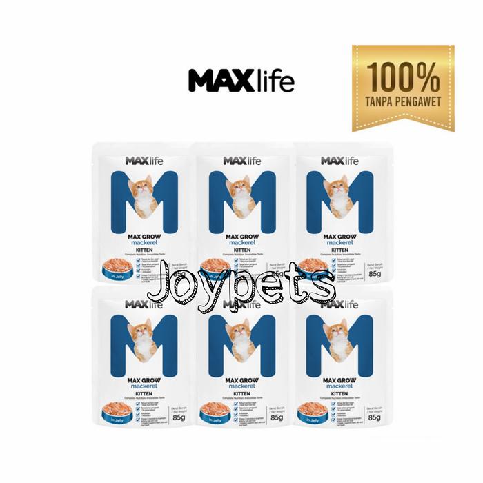 Jual Maxlife Mackerel Kitten Pouch|Makanan Basah kucing With Real Fish ...