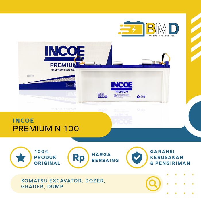 Promo Aki Mobil Incoe Premium N100 untuk Excavator, Dozer, Grader ...