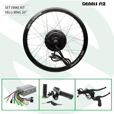 Jual 1 Set Ebike Kit Dinamo motor bldc 36v 350w velg ring 26 sepeda ...