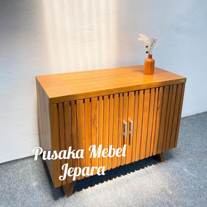 Jual lemari rak minimalis kayu jati, buffet kayu, bufet cabinet ...